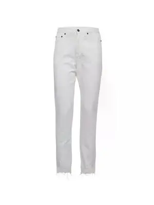 Saint Laurent Mid-rise Slim-fit Jeans - White