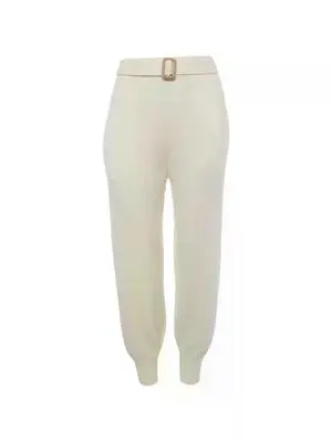 Chloé Rib-knit Track Pants With Belt - White