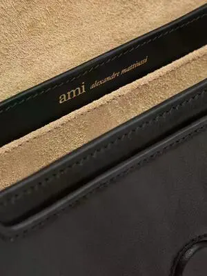AMI Paris Cowhide Leather Shoulder Bag