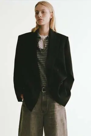NILI LOTAN Leston Wool Blazer
