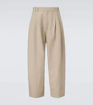 Studio Nicholson Linen And Wool Wide-leg Trousers - Beige