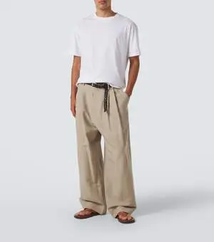 Studio Nicholson Linen And Wool Wide-leg Trousers