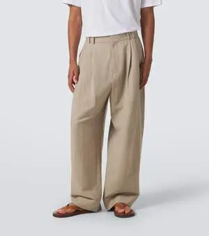 Studio Nicholson Linen And Wool Wide-leg Trousers
