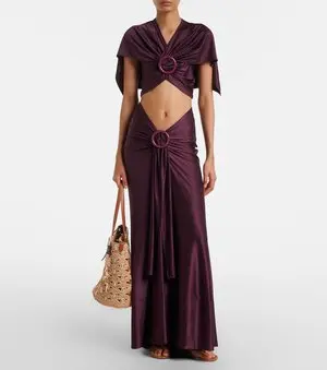 Rabanne Embellished Raffia Tote Bag
