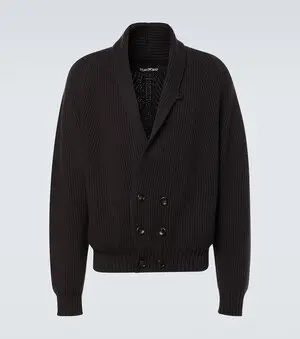 TOM FORD Cashmere Shawl Collar Cardigan - Grey