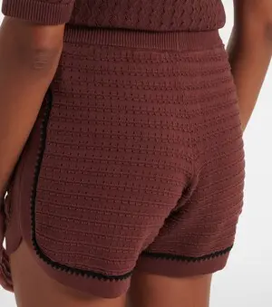 Varley Pointelle Cotton Shorts - Brown