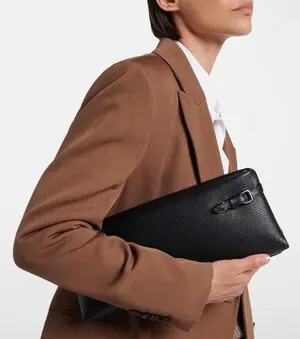 Brunello Cucinelli Leather Clutch - Black
