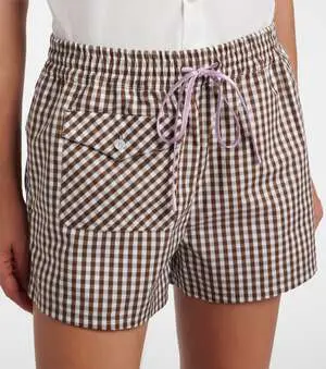 Valentino Garavani Gingham Cotton Poplin Shorts