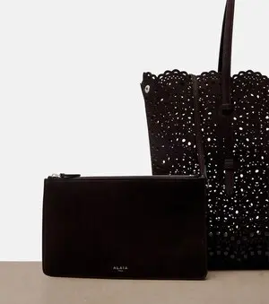 Alaïa Mina 37 Large Laser-cut Leather Tote Bag - Brown