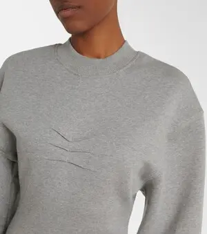 Attico Cotton Jersey Sweatshirt Dress - Grey