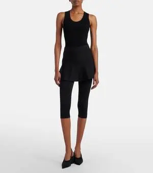 Alaïa Cropped Peplum Leggings