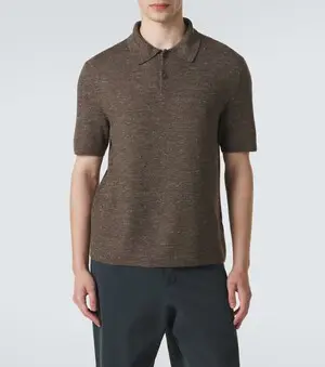 THE ROW Ravi Silk, Cashmere, And Linen Polo Shirt