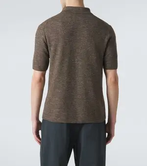 THE ROW Ravi Silk, Cashmere, And Linen Polo Shirt