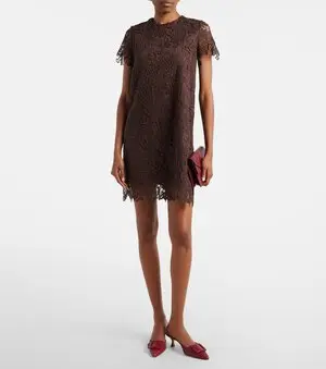 Max Mara Cotton Guipure Lace Minidress