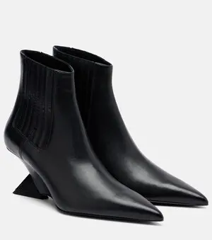 Attico Cheope Leather Ankle Boots