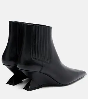 Attico Cheope Leather Ankle Boots