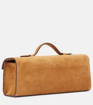 Savette Symmetry Slim Suede Top-handle Bag