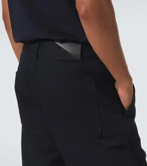 Loewe Cotton Canvas Straight Leg Trousers