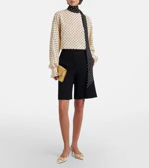 Valentino Garavani Vgold Virgin Wool Bermuda Shorts