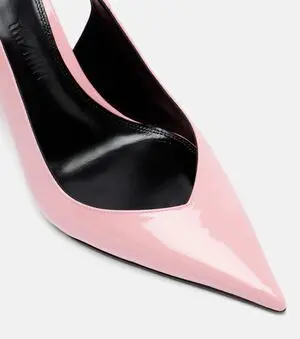 Attico Cheope Patent Leather Slingback Wedges