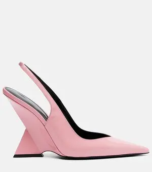 Attico Cheope Patent Leather Slingback Wedges