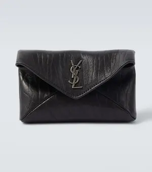 Saint Laurent Cassandre Leather Wallet - Black