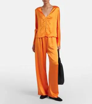 LESET Barb Satin Top