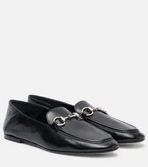 Gucci Jordaan Horsebit Leather Loafers - Black