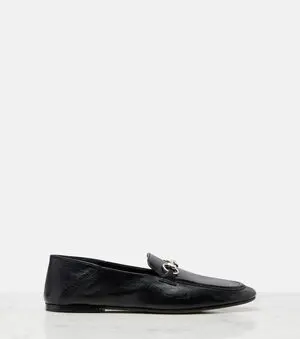 Gucci Jordaan Horsebit Leather Loafers - Black
