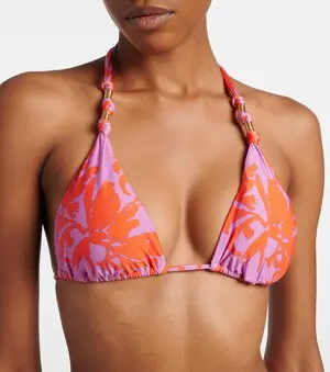 VIX PAULA HERMANNY Printed Triangle Bikini Top