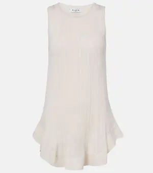 Alaïa Pleated Silk Minidress