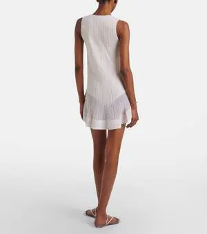 Alaïa Pleated Silk Minidress