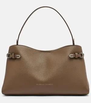 Brunello Cucinelli Medium Leather Top-handle Bag - Brown