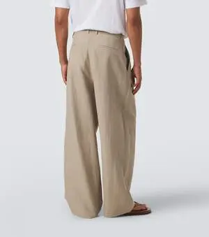 Studio Nicholson Linen And Wool Wide-leg Trousers