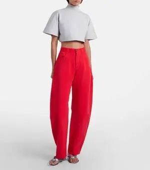 Alaïa Barrel-leg Jeans - Red