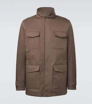 Kiton Suede-trimmed Technical Jacket