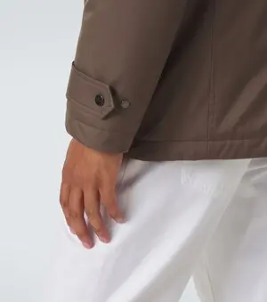 Kiton Suede-trimmed Technical Jacket