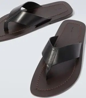 THE ROW Dan Leather Thong Sandals