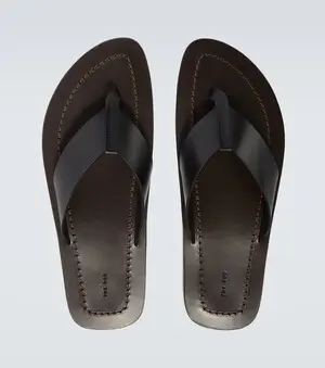 THE ROW Dan Leather Thong Sandals