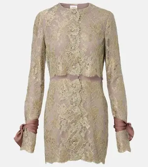 Saint Laurent Tie Detailed Cocktail Dresses