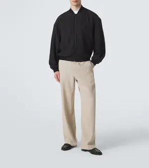 THE ROW Oriane Silk Bomber Jacket