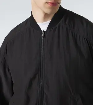 THE ROW Oriane Silk Bomber Jacket