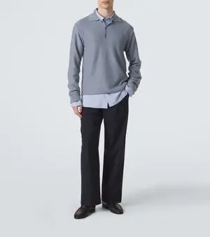 THE ROW Tarek Virgin Wool Straight Leg Trousers