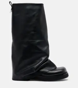 Attico Robin Leather Combat Boots