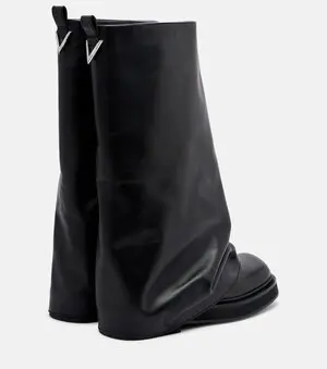 Attico Robin Leather Combat Boots