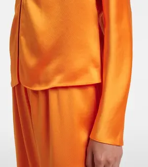 LESET Barb Satin Top - Orange