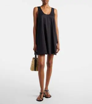 LESET Yoko Cotton Poplin Mini Dress
