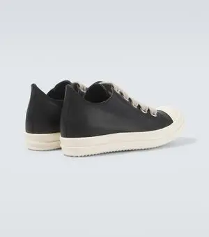 Rick Owens Jumbolace Leather Low-top Sneakers - Black