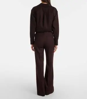 Victoria Beckham Alina Virgin Wool Wide-leg Pants