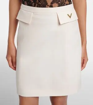 Valentino Garavani Crepe Couture Vgold Mini Skirt